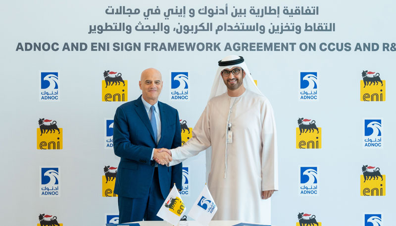 ADNOC and Eni Sign Strategic Framework Agreement on CCUS and Research and Development - Abu ...
