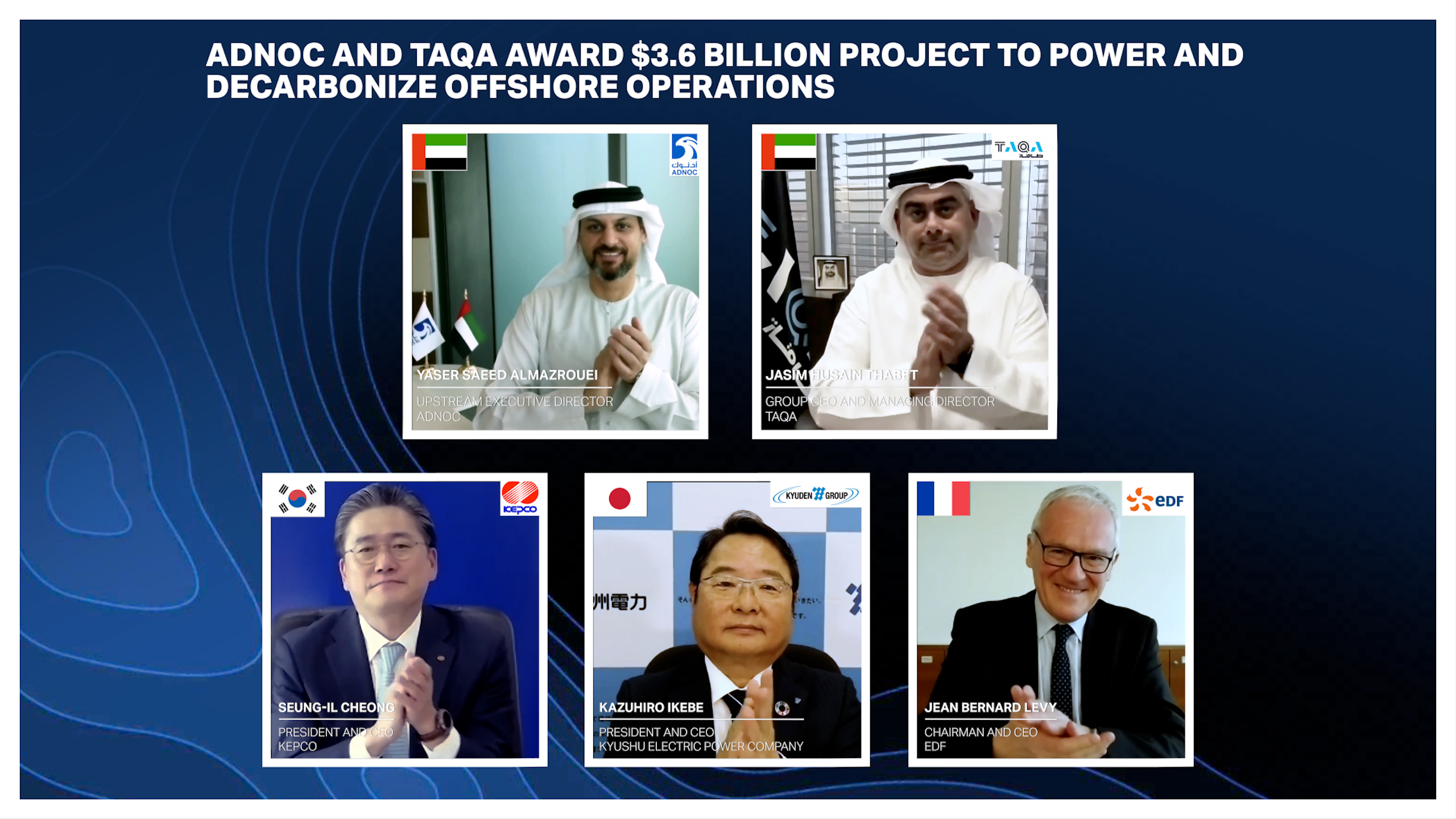Adnoc And Taqa Announce 36 Billion Project To Power And Decarbonize Offshore Operations Adnoc